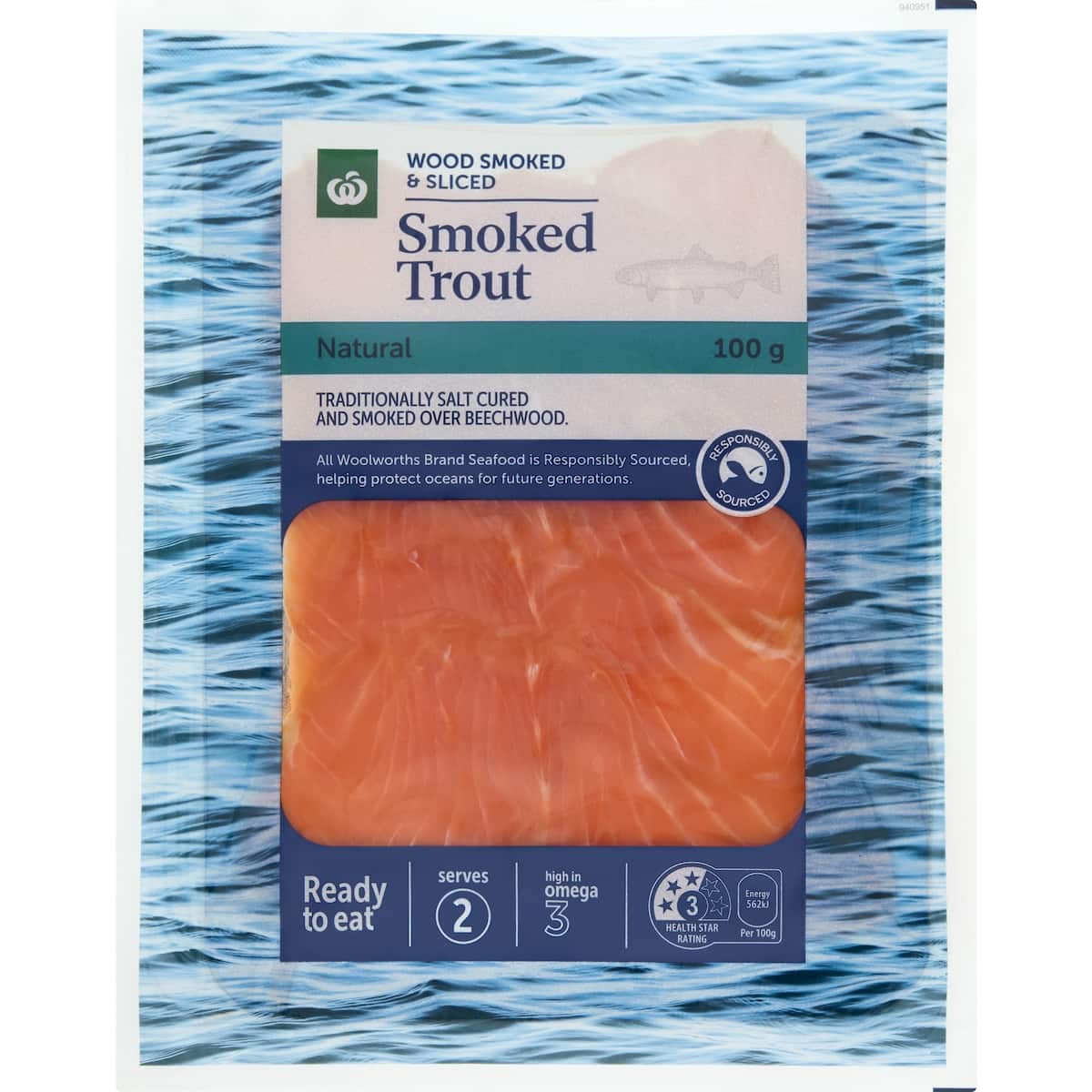 Woolworths Wood Smoked & Sliced Smoked Trout 100g | bunch