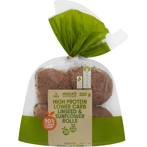 Macro High Protein Lower Carb Rolls 4pk | bunch