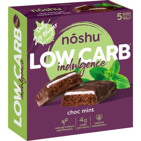 Get Noshu Low Carb Choc Mint Indulgence Bars 5 Pack delivered to your ...