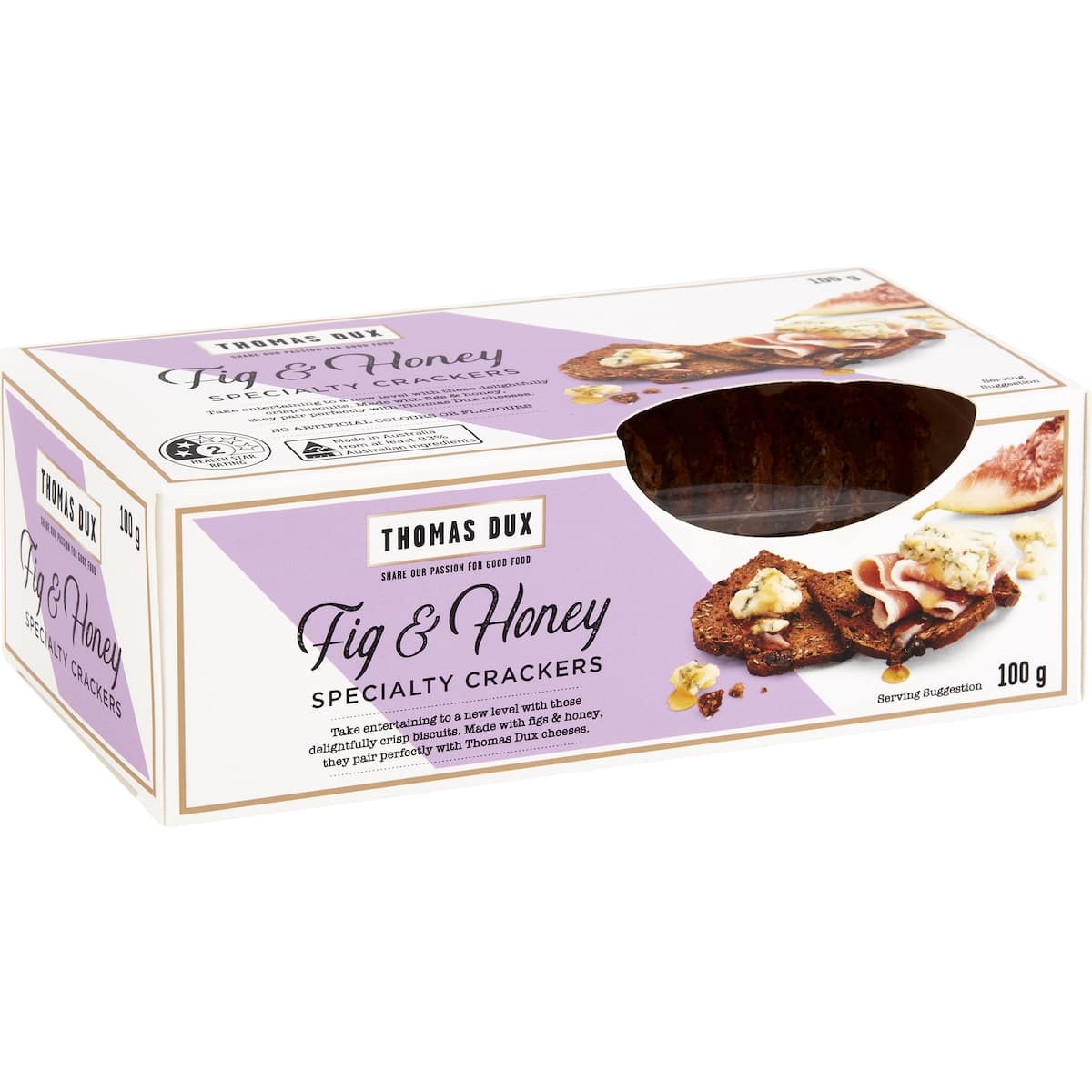Thomas Dux Fig & Honey Specialty Crackers 100g | bunch