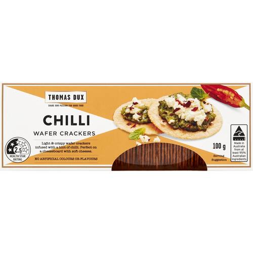 Thomas Dux Chilli Wafer Crackers 100g | bunch