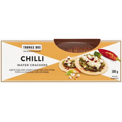 Thomas Dux Chilli Wafer Crackers 100g | bunch