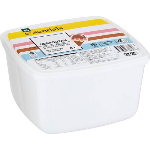 Woolworths EssNeapolitan Ice Cream 4L | bunch