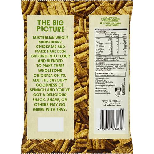Macro Wholefoods Market Spinach Chickpea Chips 69g | bunch