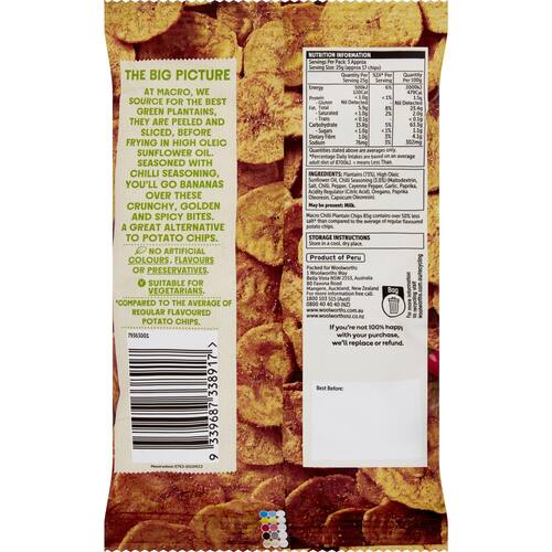 Macro Plantain Chips Chilli 85g | bunch