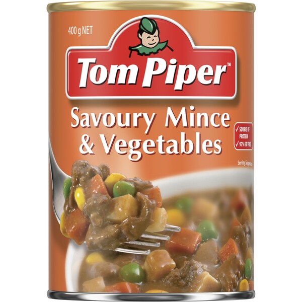 Tom Piper Savoury Mince & Vegetables Canned Meal 400g | Woolworths