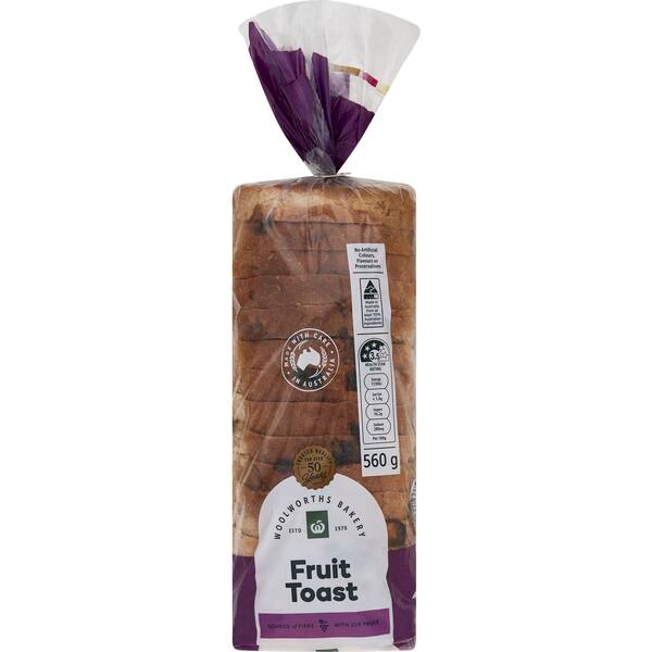Woolworths Fruit Toast 560g | bunch