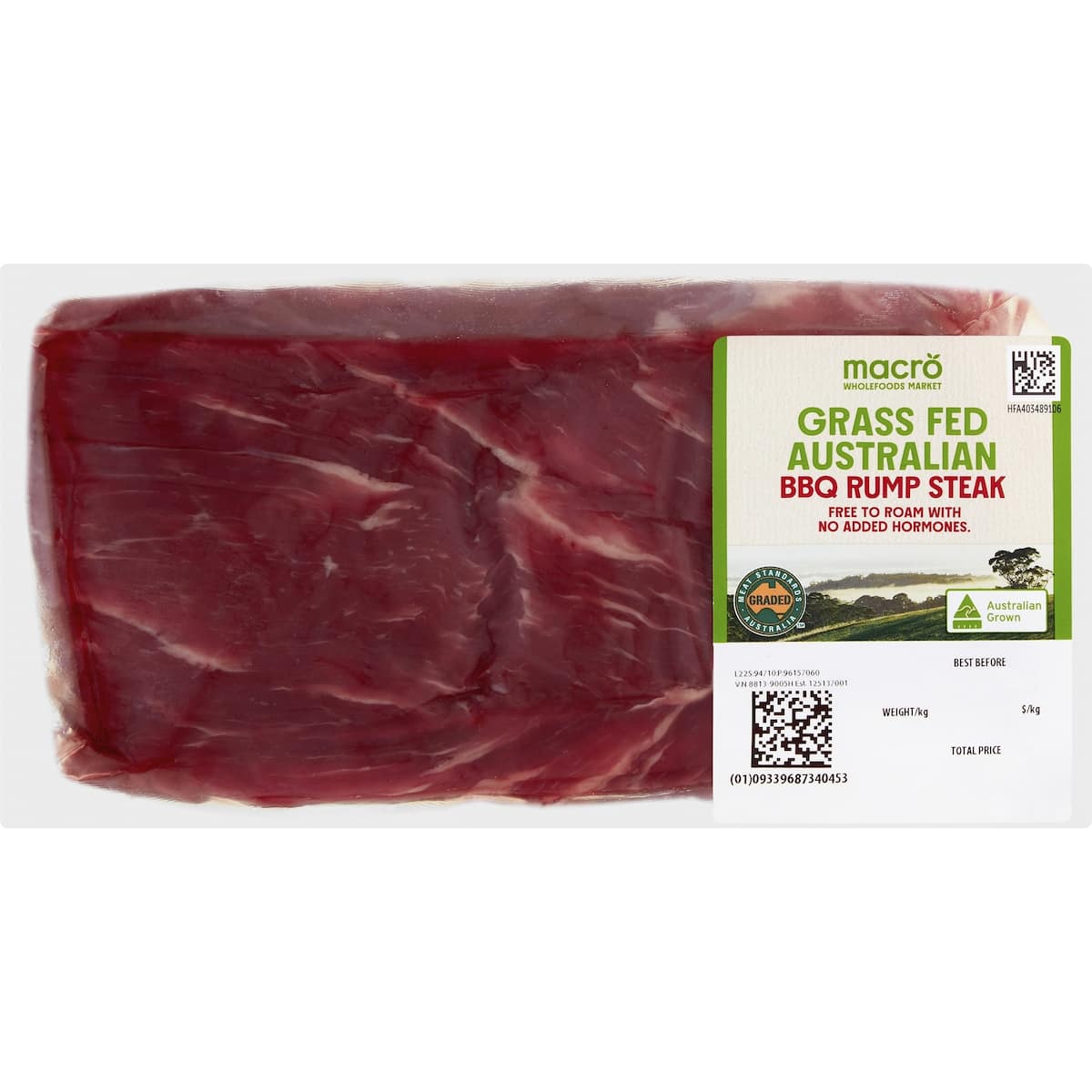 Macro Wholefoods Market Grass Fed Australian BBQ Rump Steak 250g-800g ...