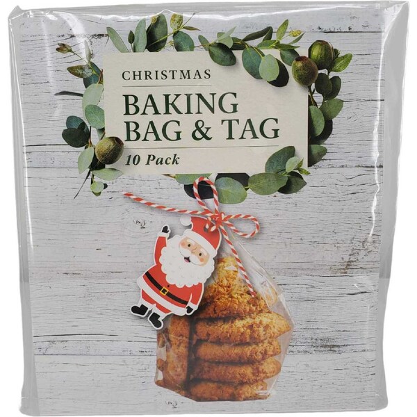 Christmas Baking Bags & Tags 10 Pack | Woolworths