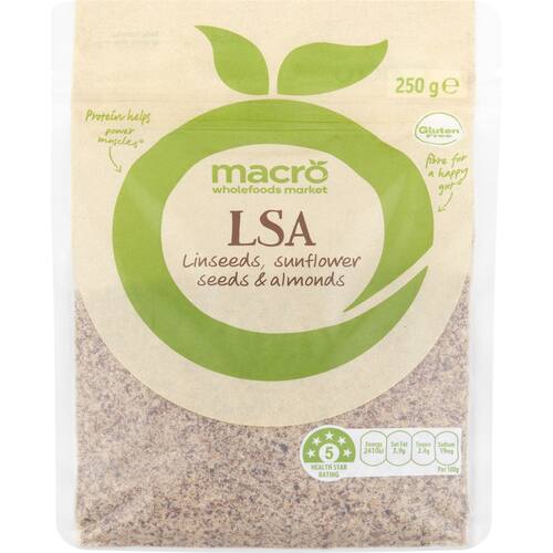 Macro LSA Linseeds, Sunflower Seeds & Almonds 250g | bunch
