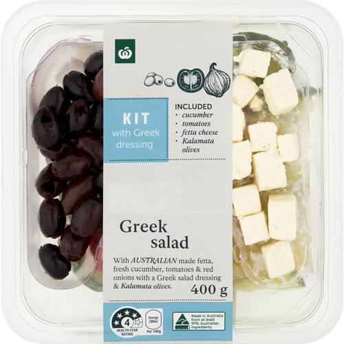 Woolworths Greek Salad Kit With Greek Dressing 400g | bunch