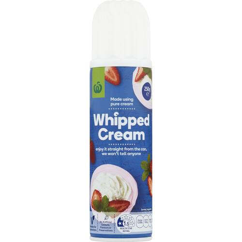 Woolworths Whipped Cream 250g | bunch