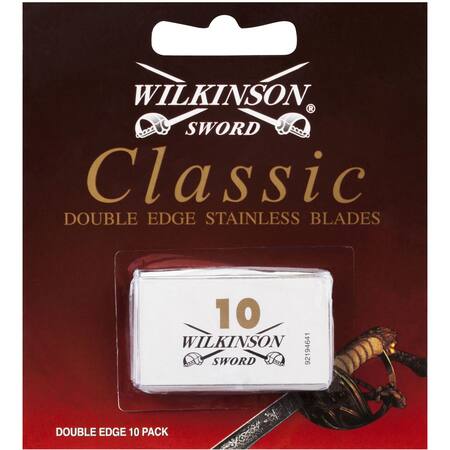 Get Gillette Wilkinson Sword Double Edge Razor Blades Stainless 10 Pack ...