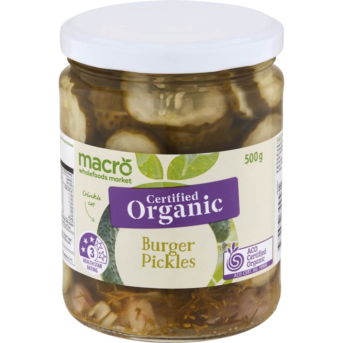 Macro Organic Burger Pickles 500g | bunch