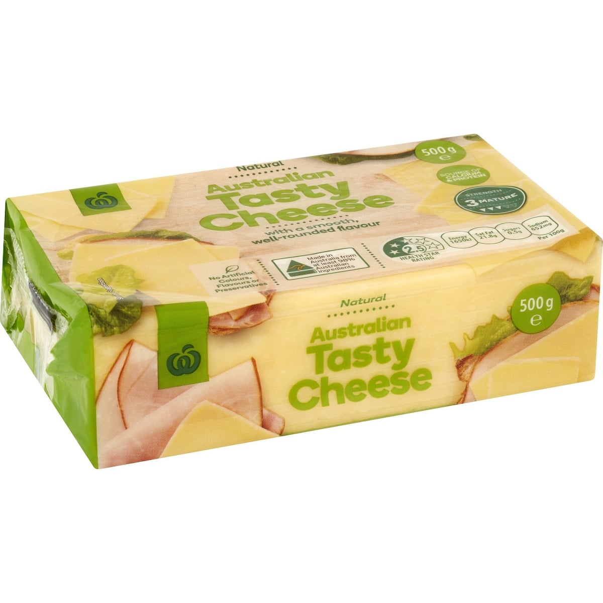 Woolworths Tasty Cheese Block 500g | bunch