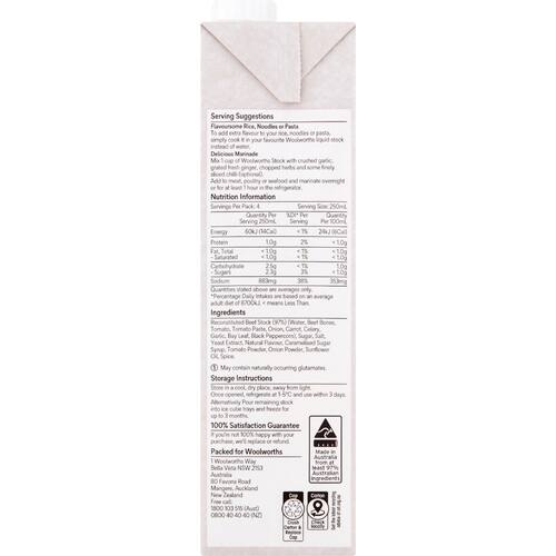 Woolworths Beef Liquid Stock 1l | bunch