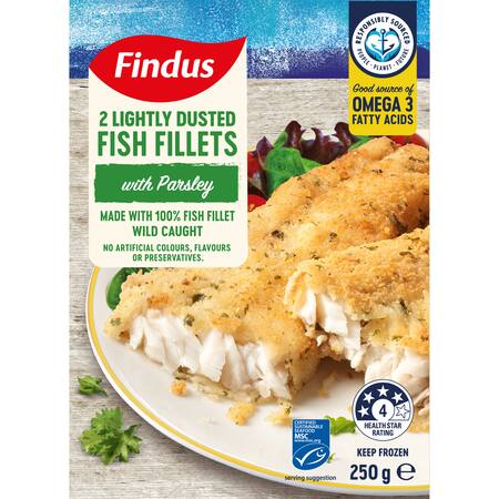Get Findus Lightly Dusted Fish Fillets With Parsley 2 Pack delivered to ...