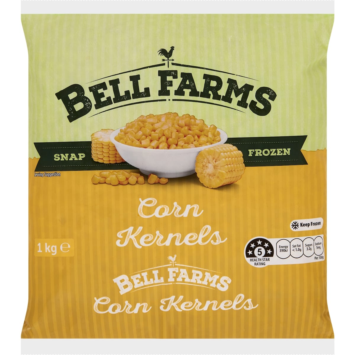 Bell Farms Corn Kernels Snap Frozen 1kg | bunch
