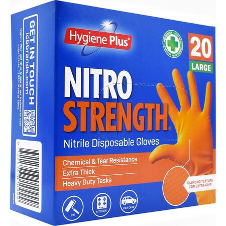 Get Hygiene Plus Nitro Strength Disposable Gloves 20 Pack delivered to ...