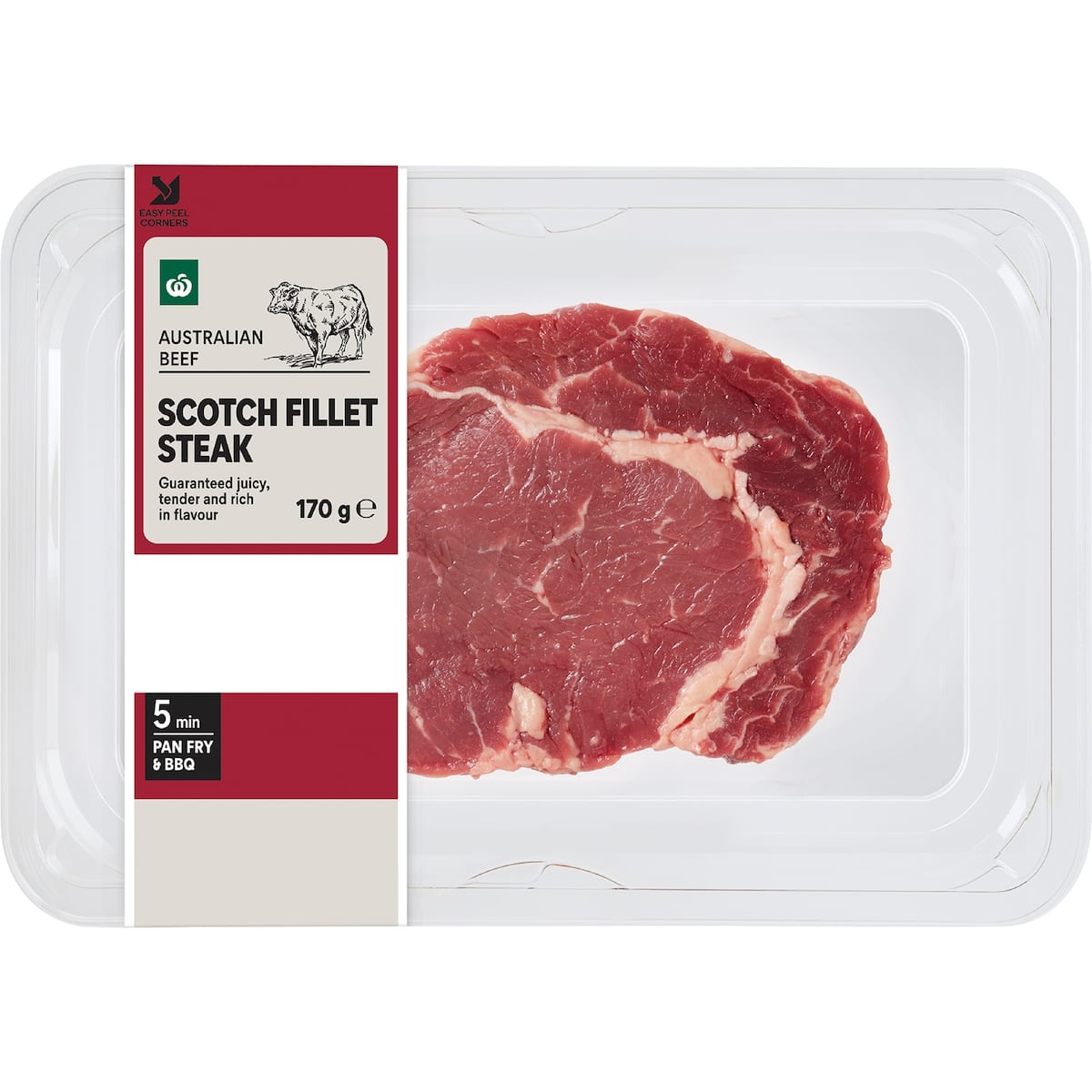 Woolworths Beef Scotch Fillet Steak 170g | bunch
