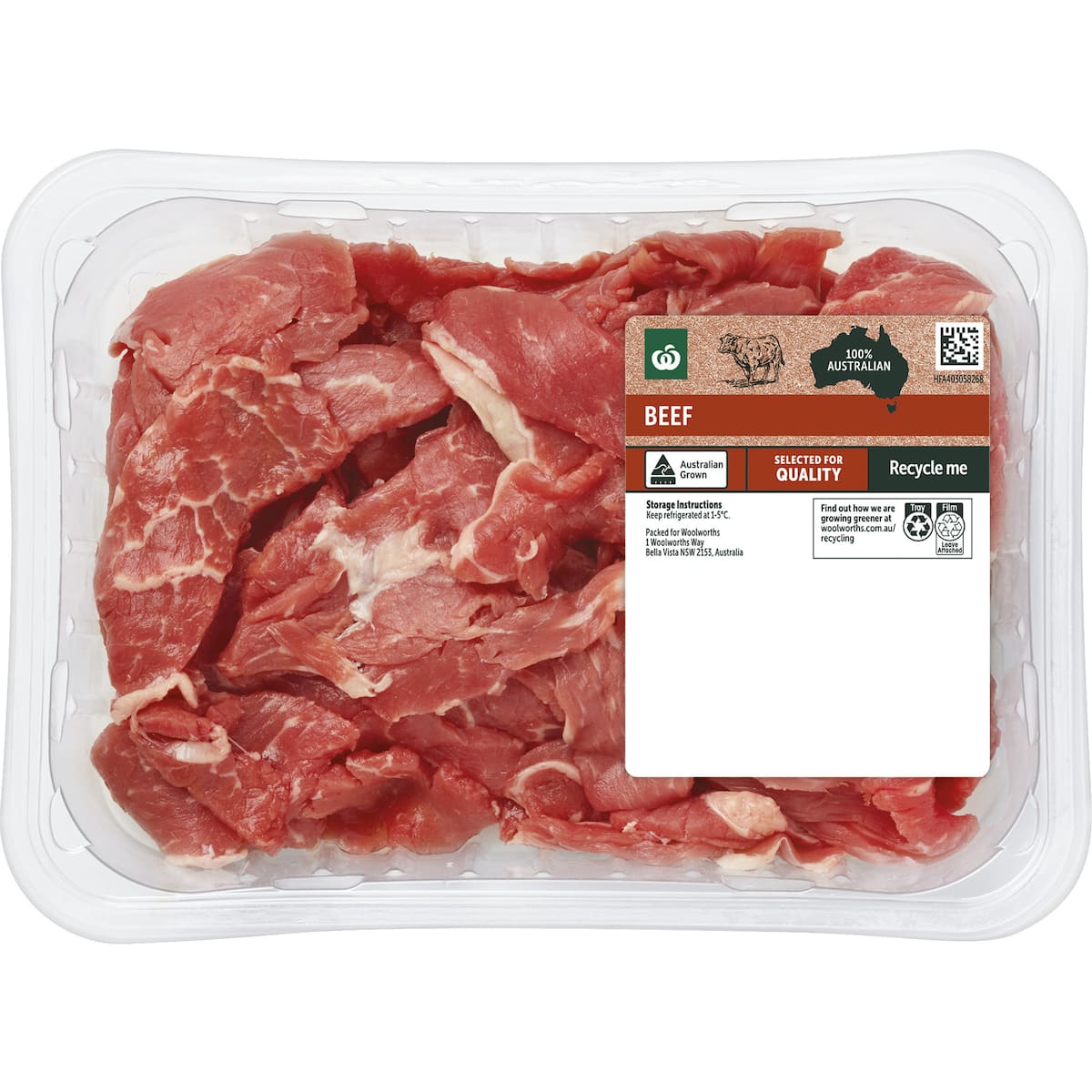 Woolworths Beef Rump Stir Fry Thin Sliced 400g | bunch