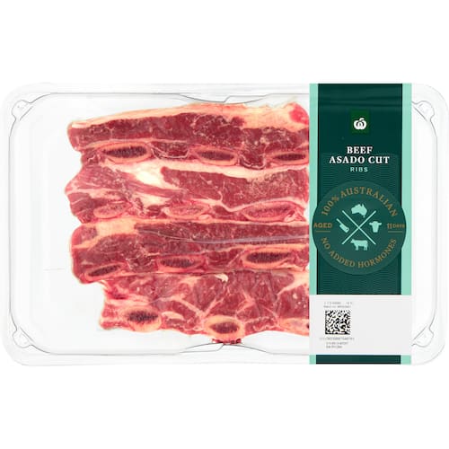 Woolworths Premium Beef Asado Ribs Thin Slice 150g - 400g | bunch