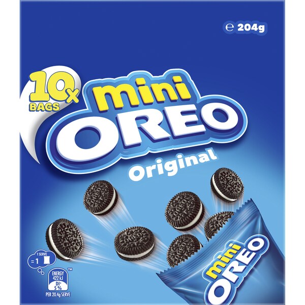 Oreo Mini Original Cookies Multipack 204g | Woolworths