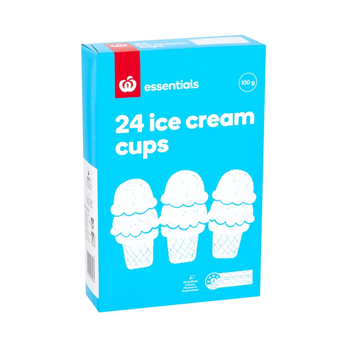Essentials Ice Cream Cone Cups 24 Pack | bunch
