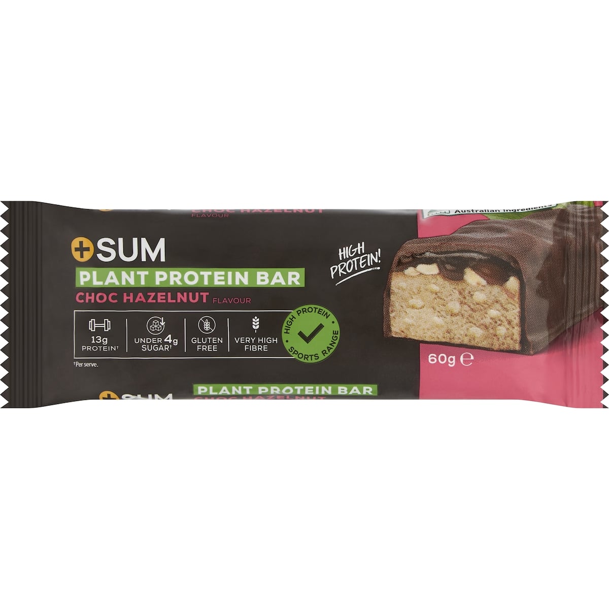 +sum Plant Protein Bar Choc Hazelnut Flavour 60g | bunch