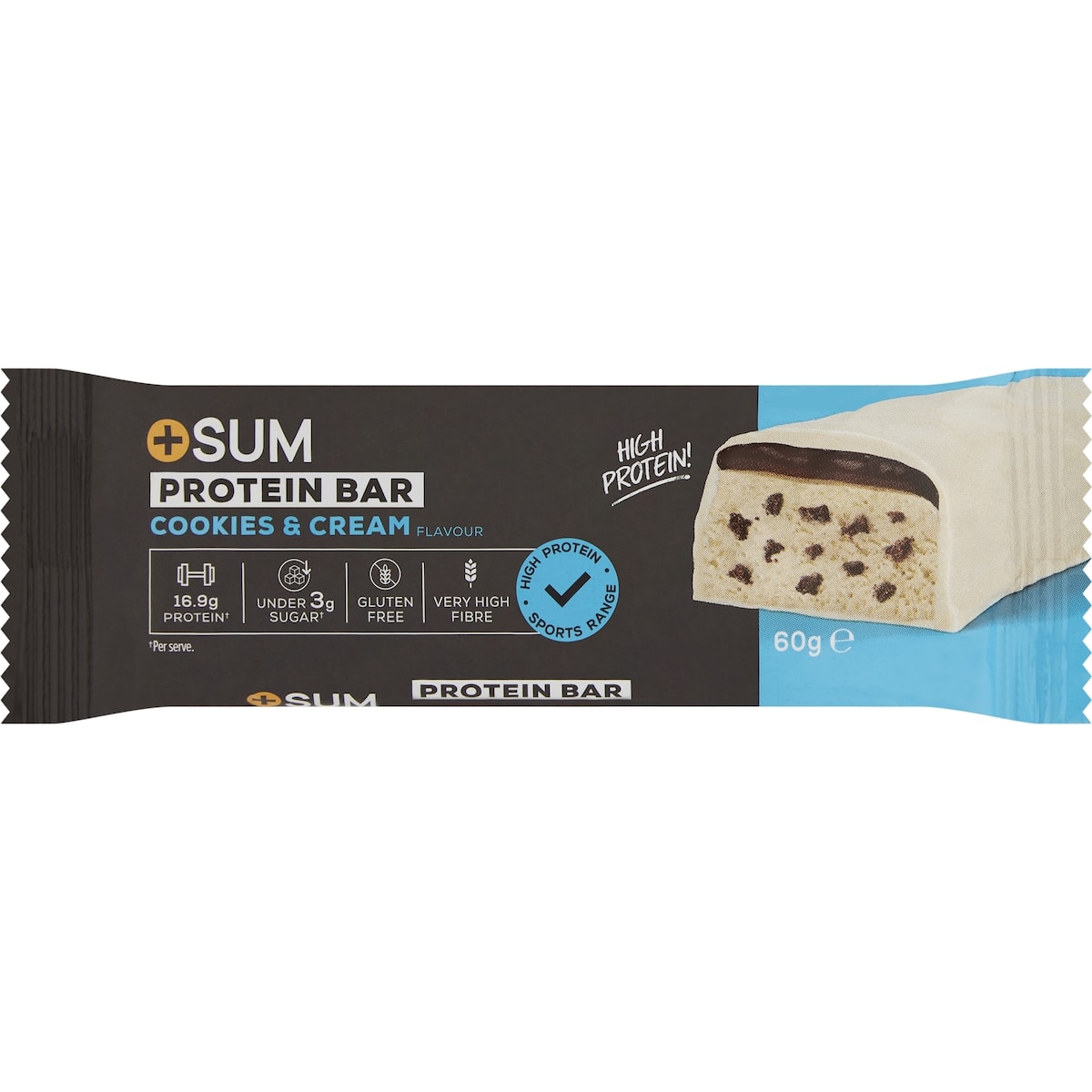 +sum Protein Bar Cookies & Cream 60g | bunch