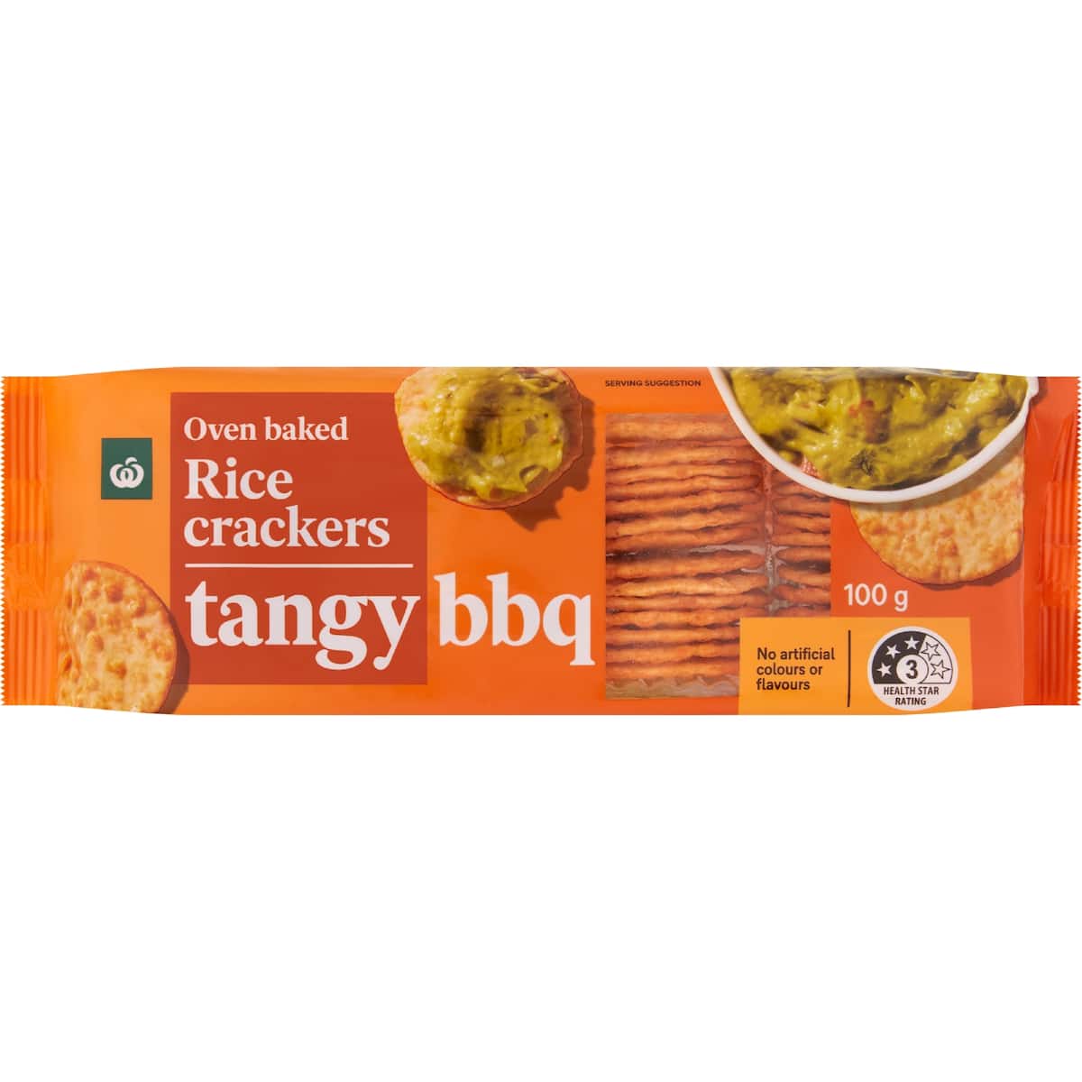 Woolworths Tangy Bbq Rice Crackers 100g | bunch