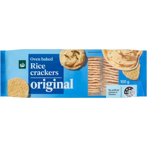 Woolworths Original Rice Crackers 100g | bunch