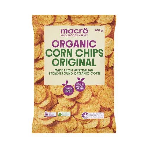 Macro Organic Corn Chips Natural 200g | bunch