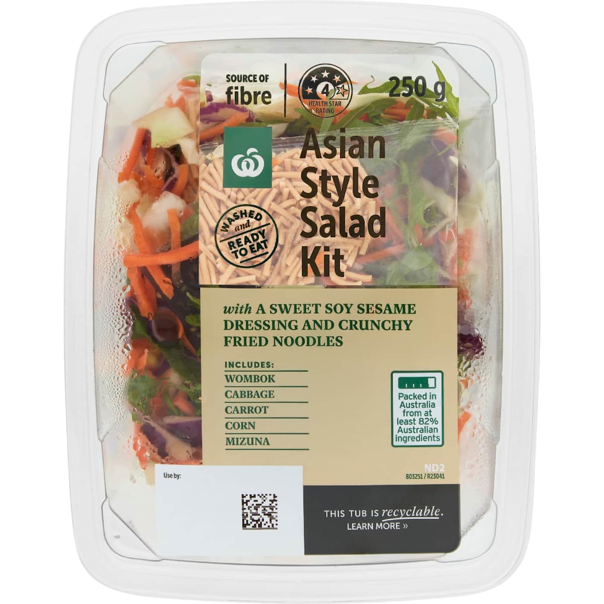 Woolworths Asian Salad Tub 250g | bunch