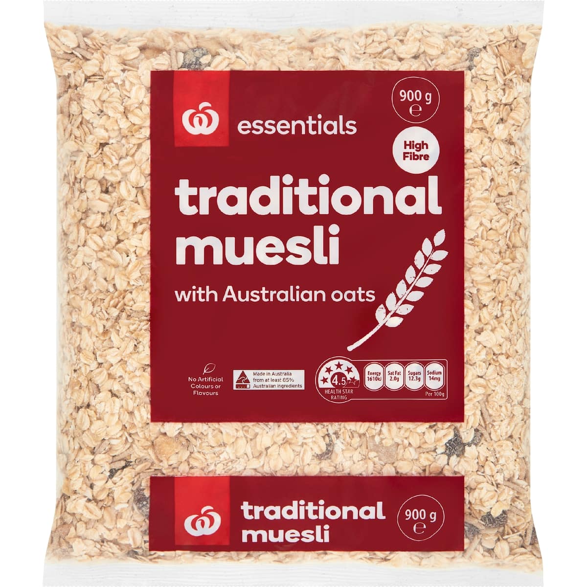 Woolworths Essentials Traditional Muesli 900g | bunch