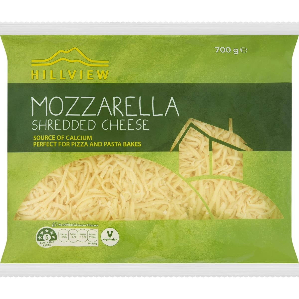 Hillview Mozzarella Shredded Cheese 700g | bunch
