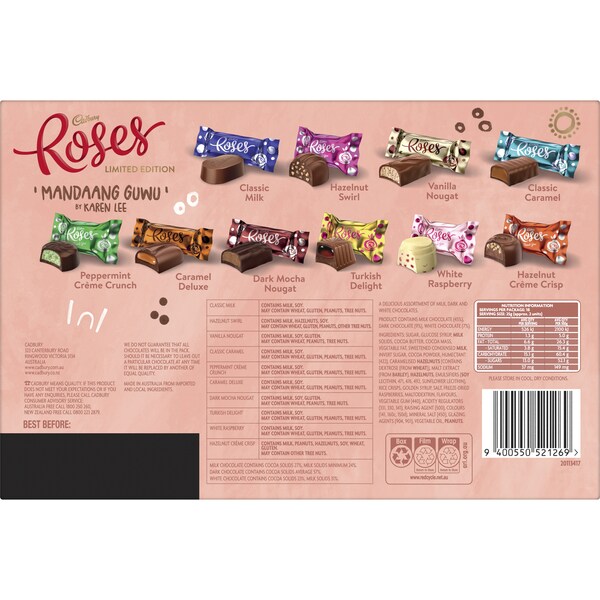 Cadbury Roses Limited Edition Chocolate Gift Box 450g | Woolworths