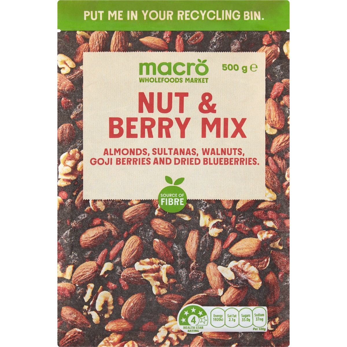 Macro Nuts and Berry Boost Mix 500g | bunch