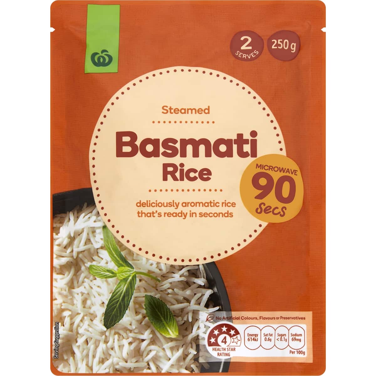 Woolworths Microwave Basmati Rice 250g | bunch