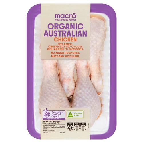 Macro Organic Chicken Drumstick 390g - 590g | bunch