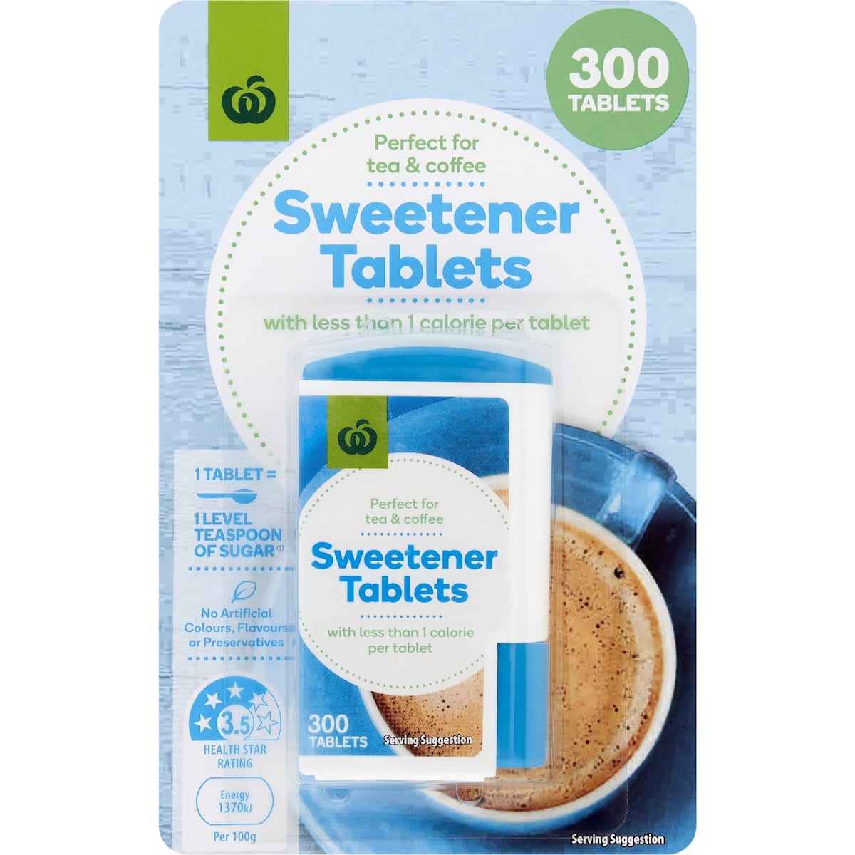 Woolworths Sweetener Tablets 300 Pack | bunch