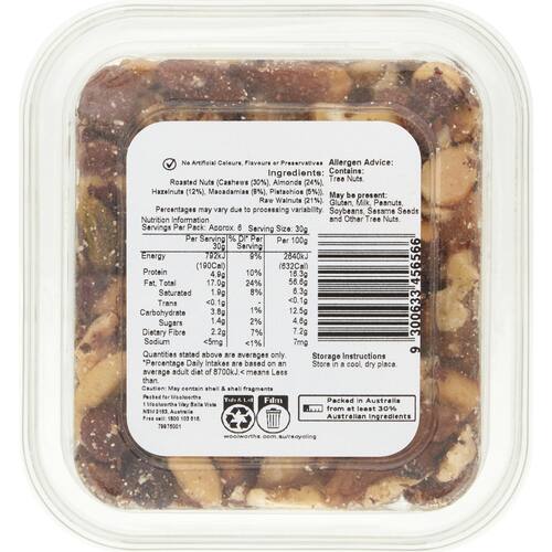 Woolworths Mixed Nuts Oven Roasted 200g | bunch