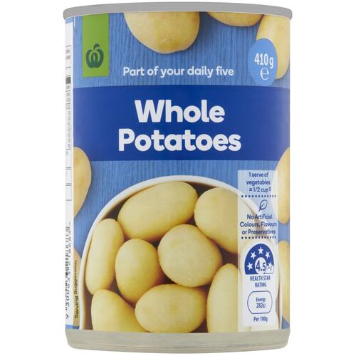 Woolworths Potato Whole 410g | bunch
