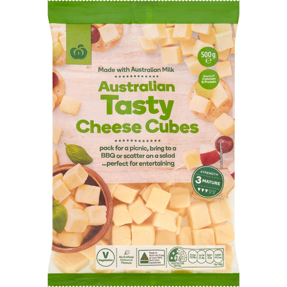 Woolworths Cheese Cubes 500g | bunch