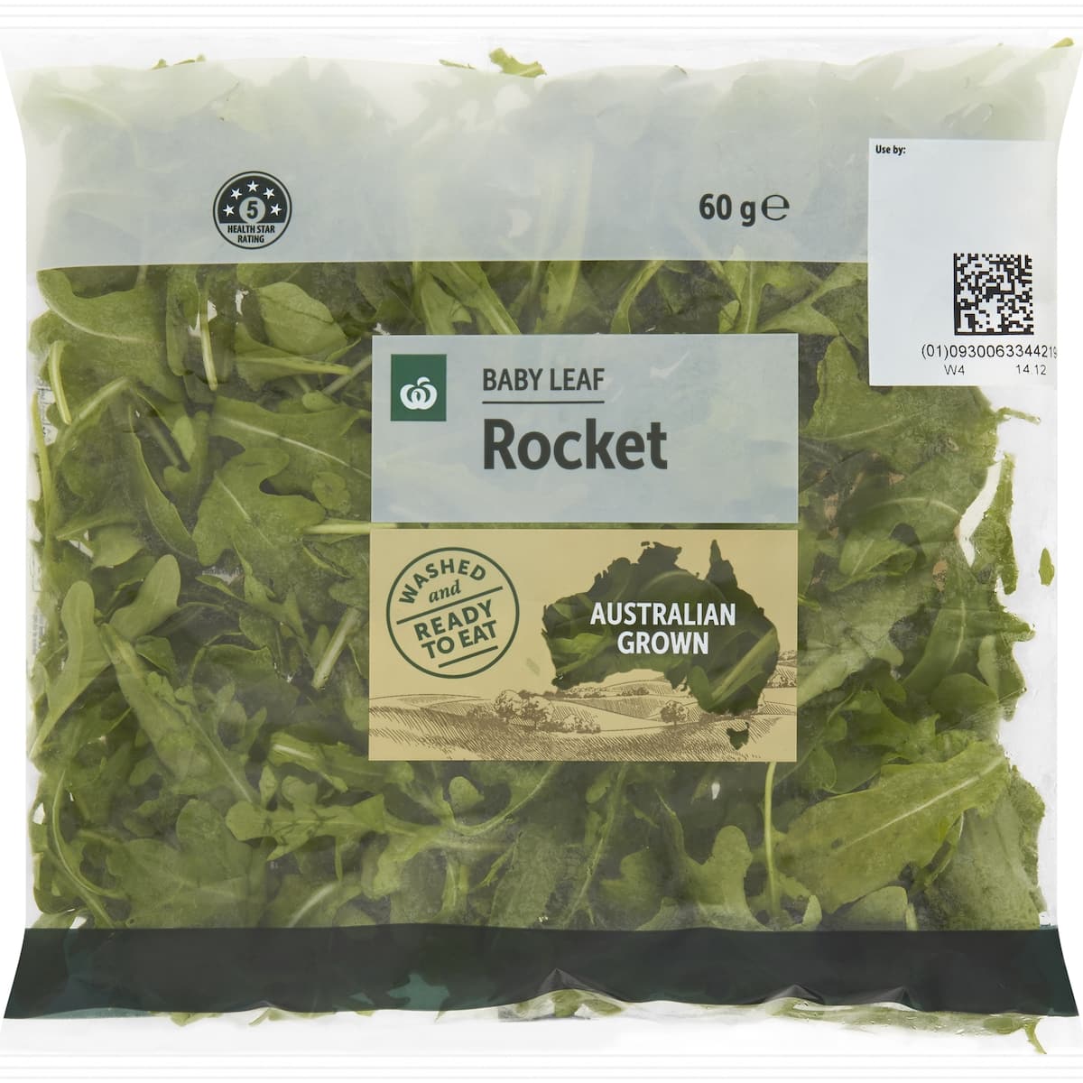 Woolworths Baby Rocket Salad 60g Bag | bunch