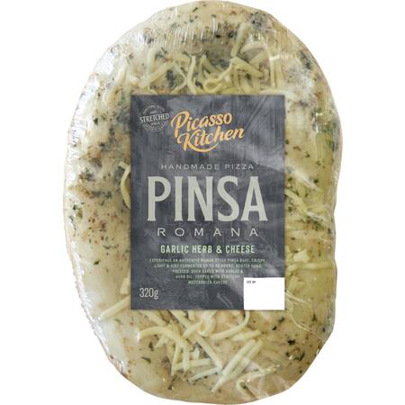 Get Picasso Kitchen Handmade Pizza Pinsa Romana Garlic Herb & Cheese ...