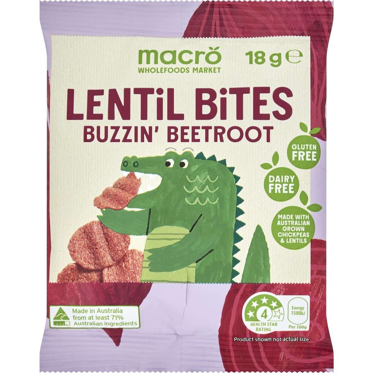 Macro Lentil Bites Buzzin Beetroot 18g | bunch
