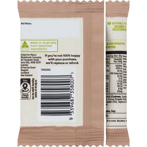 Macro Choc Almond Snack Ball with Nut Butter 35g | bunch
