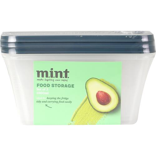 MINT Food Storage Container 1L 3 pack | bunch