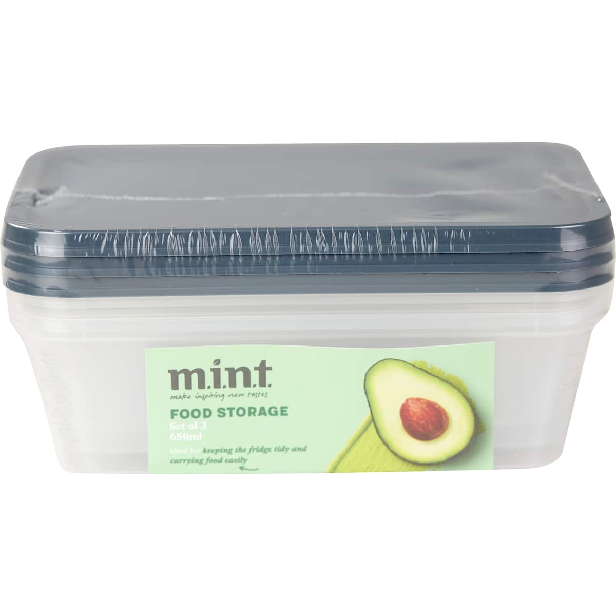 Mint Food Storage Container 650ml 3 pack | bunch